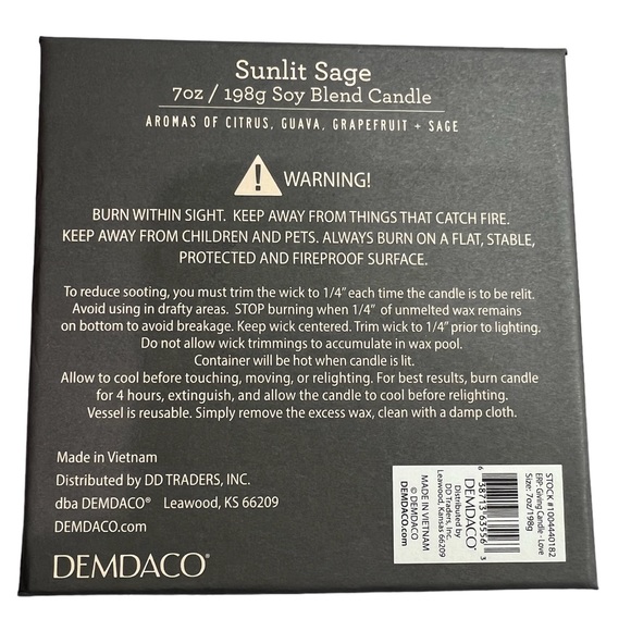 Demdaco | Accents | Demdaco Sunlit Sage Giving Candle Love Giving ...